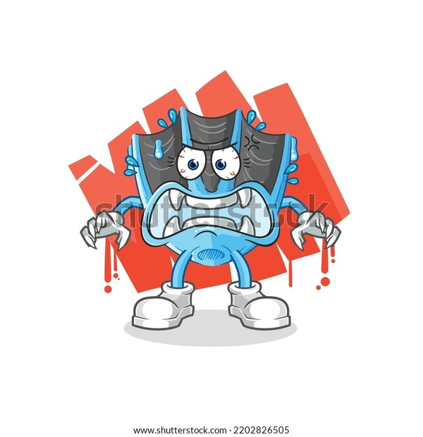 Swimming Fin Monster Vector Cartoon Character Stock Vector (Royalty ...
