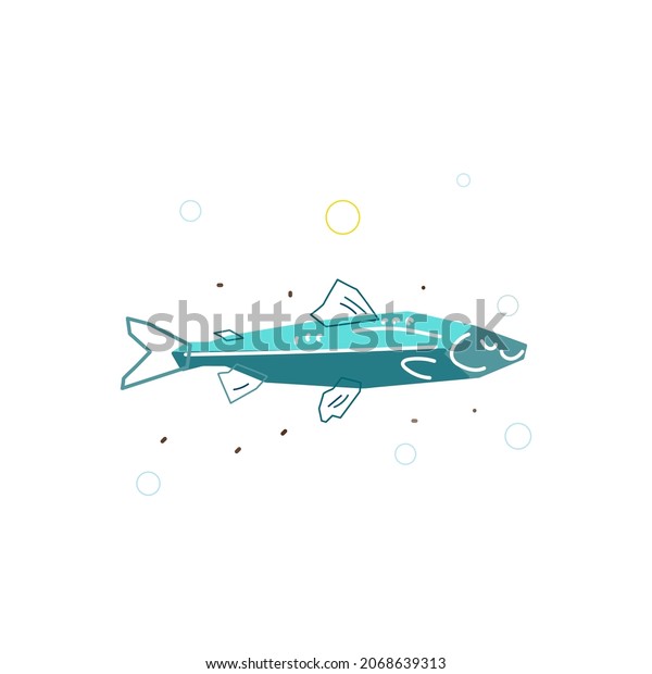 Swimming Fish Cartoon Vector Illustration Stock Vector (Royalty Free ...