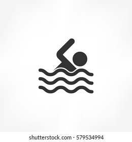 Vector Pictogram Man Drowning Stock Vector (Royalty Free) 1421264222