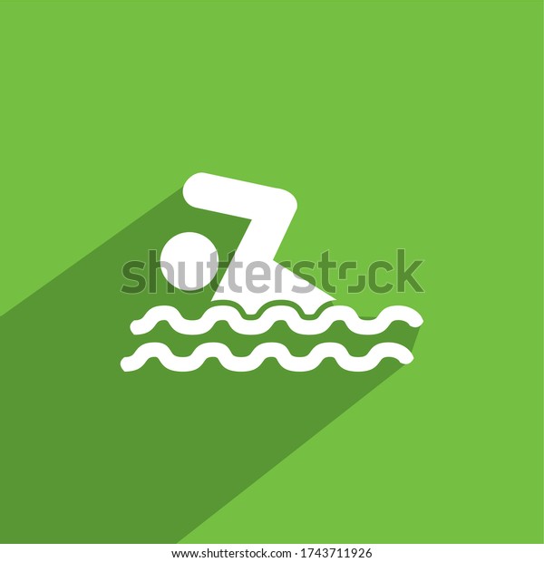 Swimming Icon Swimmer Icon Vector Stock Vector (Royalty Free ...