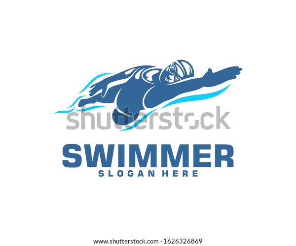 Swimming Logo Designs Vector Creative Swimmer Stock Vector (Royalty ...