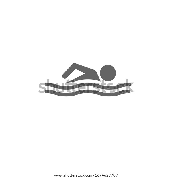 Swimming Person Icon Simple Vector Summer Stock Vector (Royalty Free ...