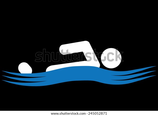 Swimming Person Icon Vector Stock Vector (Royalty Free) 245052871 ...