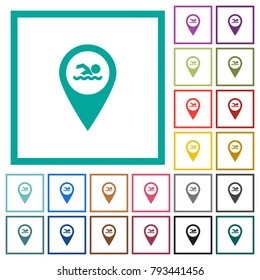 Swimming Pool Gps Map Location Flat Stock Vector (Royalty Free ...