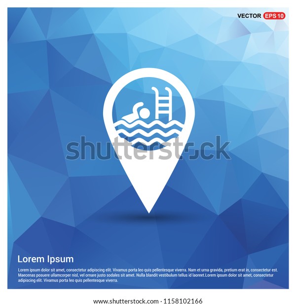 Swimming Pool Location Icon Free Vector Stock Vector (Royalty Free ...