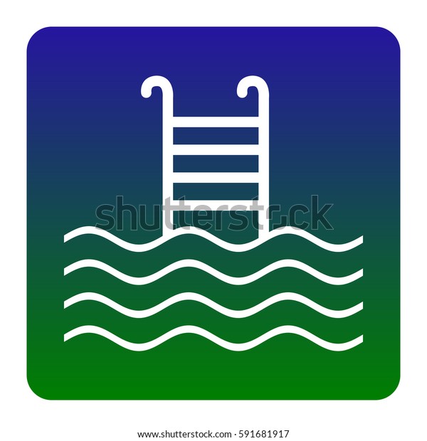 Swimming Pool Sign Vector White Icon Stock Vector (Royalty Free ...
