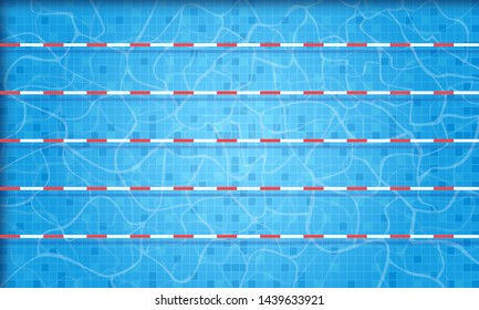 Swimming Pool Top View Blue Texture Stock Vector (Royalty Free ...