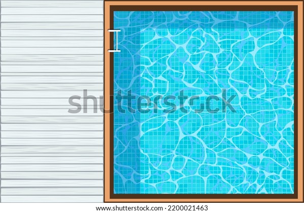 Swimming Pool Top View Vector Illustration Stock Vector (Royalty Free ...