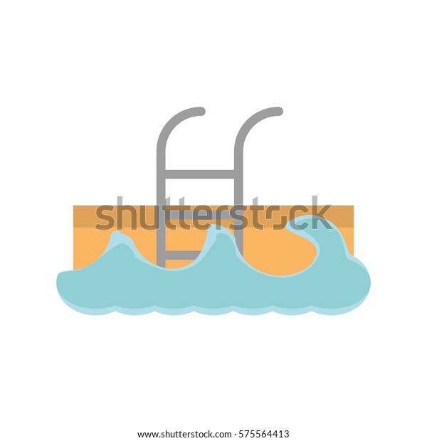 Swimming Pool Waves Icon Image Vector Stock Vector (Royalty Free) 575564413
