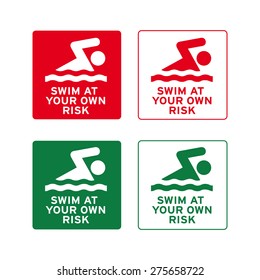 Swimming Sign Vector Set Swim Your Stock Vector (Royalty Free ...