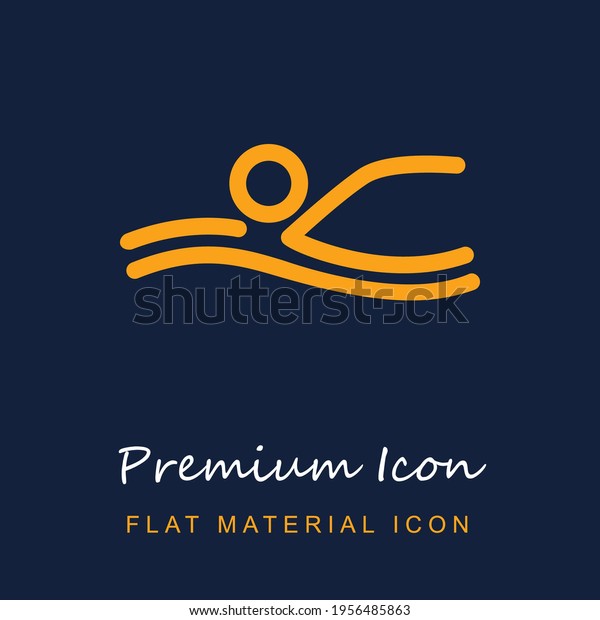 Swimming Stick Man Premium Material Ui Stock Vector (Royalty Free ...