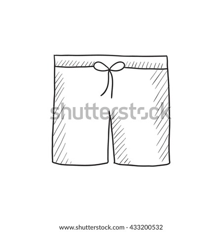 Swimming Trunks Vector Sketch Icon Isolated เวกเตอร์สต็อก (ปลอดค่า ...