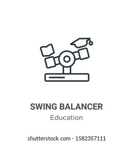 Swing Balancer Outline Vector Icon Thin Stock Vector (Royalty Free ...