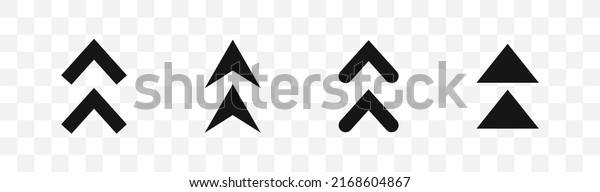 Swipe Arrow Icon Collection Vector Isolated Stock Vector (Royalty Free ...