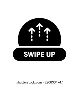 Swipe Button Silhouette Icon Move Arrow Stock Vector (Royalty Free ...