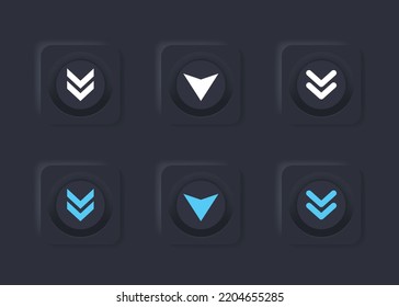 Swipe Down Arrow Icon Modern Button Stock Vector (Royalty Free ...