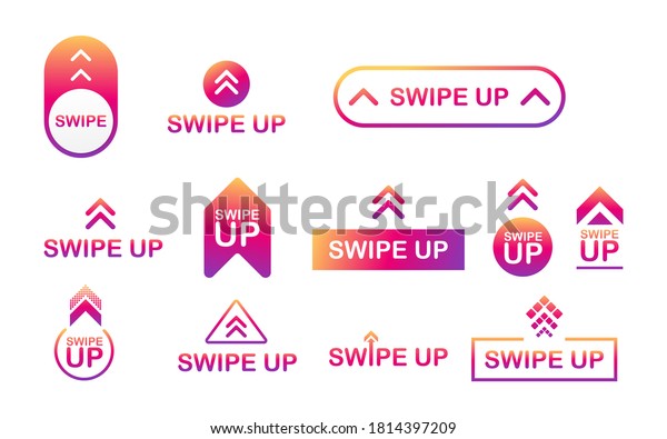 Swipe Icon Set Isolated On Background Stock Vector (Royalty Free ...