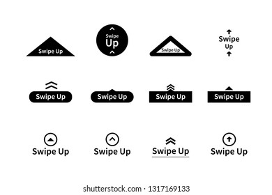 Swipe Icon Set Stories Swipe Button Stock Vector (Royalty Free) 1317169133