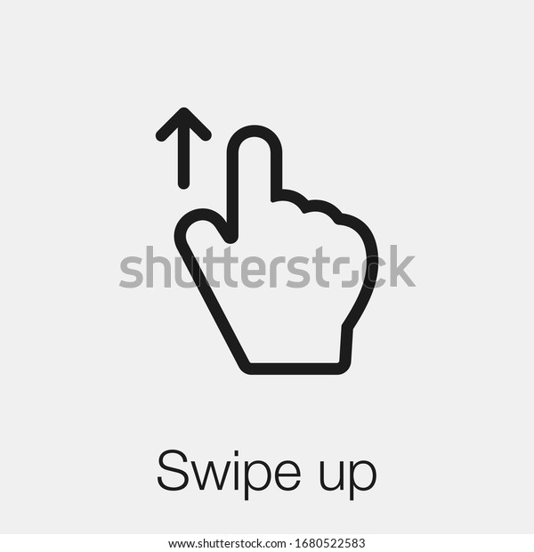 Vektor Stok Swipe Icon Vector Linear Style Sign (Tanpa Royalti) 1680522583