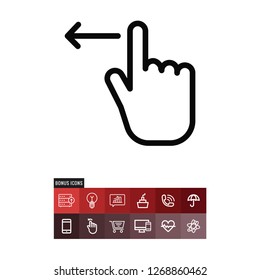 Swipe Left Vector Icon Stock Vector (Royalty Free) 1268860462 ...