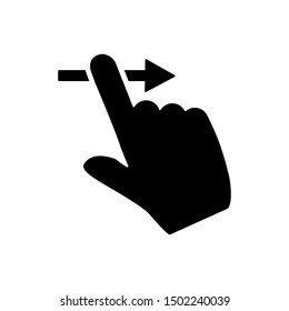 Swipe Right Vector Icon Slide Finger Stock Vector (Royalty Free) 1502240039