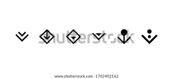 Swipe Top Down Download Icon Scroll Stock Vector (Royalty Free ...
