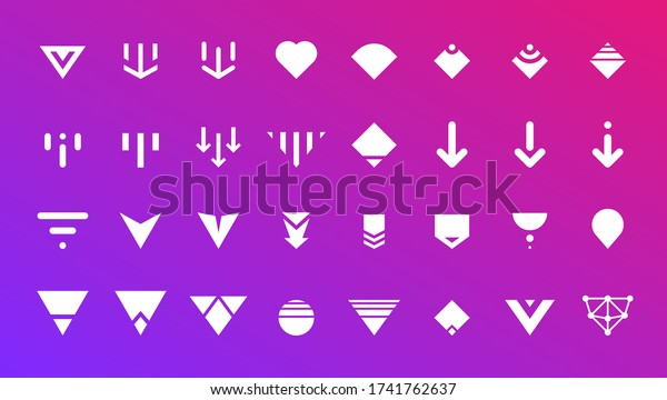 Swipe Top Down Download Icon Scroll Stock Vector (Royalty Free ...