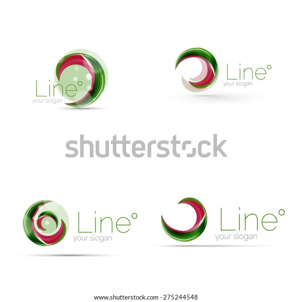 Swirl Company Logo Design Universal All Stock Vector (Royalty Free ...