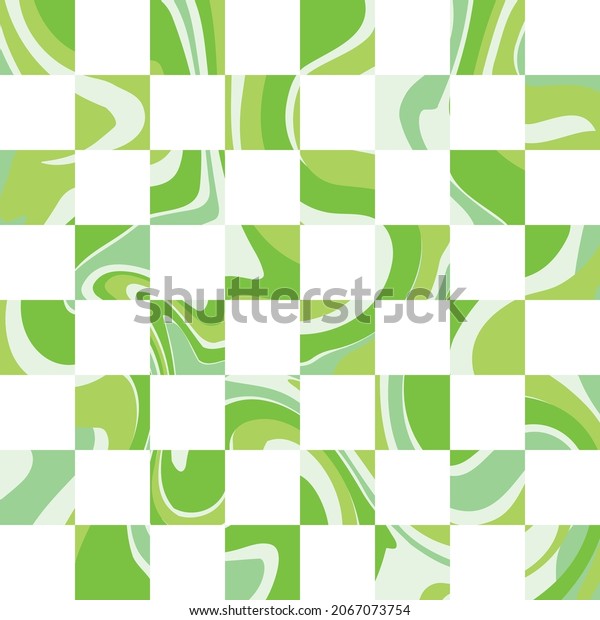 Swirl Curvy Psychedelic Groovy Funky Checkerboard Stock Vector (Royalty ...