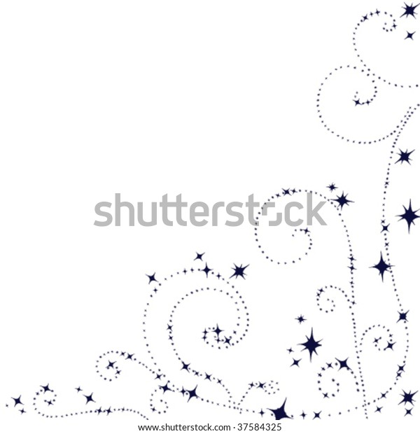 Swirl Pattern Stars On White Background Stock Vector (Royalty Free ...