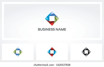 Swirl Square Frame Abstract Logo Stock Vector (Royalty Free) 1420537838 ...