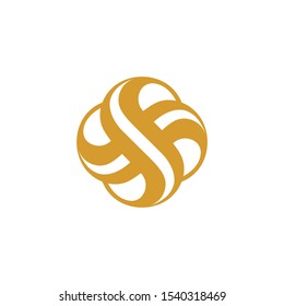 Swirl Ss Monogram S Flower Logo Stock Vector (Royalty Free) 1540318469 ...