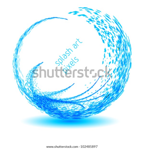 Swirl Wavy Water Vector Illustration Stock Vector (Royalty Free) 102485897