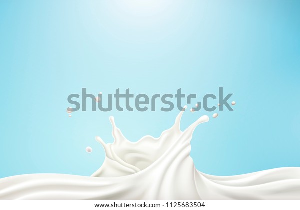 Swirling Mellow Milk Effect 3d Illustration Stock Vector (Royalty Free ...