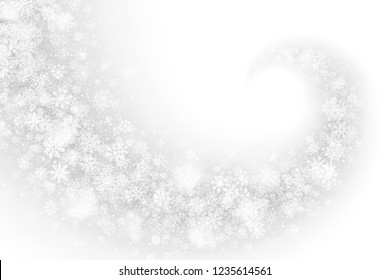 Swirling Snow Effect Realistic Transparent Vector Stock Vector (Royalty ...