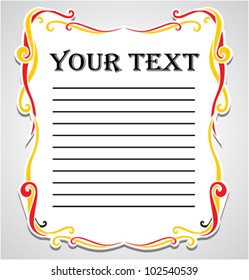 Swirls Frame Sample Title Place Text Stock Vector (Royalty Free ...