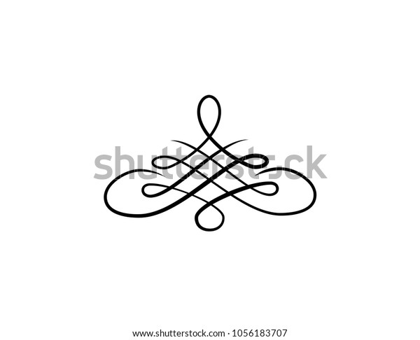 Swirly Scroll Filigree Design Element Vector Stock Vector (Royalty Free ...