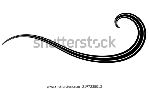 Swish Curve Line Swoosh Vector Shape Stock Vector (Royalty Free ...