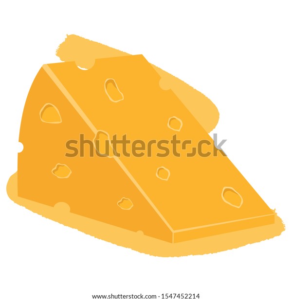 Swiss Cheese Block Design Illustration Cheese Stock Vector (Royalty ...