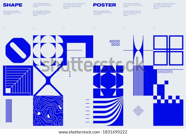 Swiss Poster Design Template Layout Clean Stock-vektor (royaltyfri ...