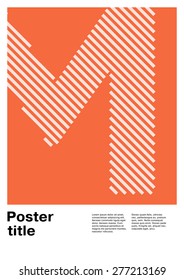 Swiss Poster Layout Letter M Stock Vector (Royalty Free) 277213169