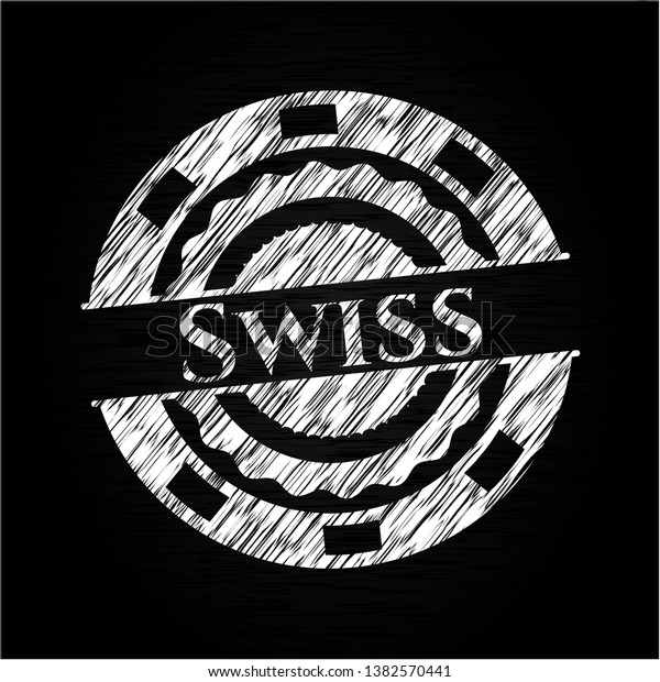 Swiss Written On Chalkboard Vector Illustration Stock Vector (Royalty ...