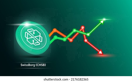 Swissborg Coin Green Cryptocurrency Token Symbol Stock Vector (Royalty ...