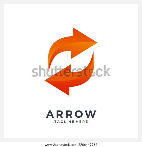 Switch Arrows Logo Illustration Transfer Arrow Stock Vector (Royalty ...