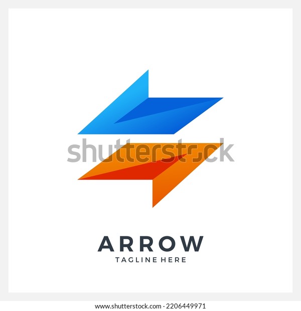 Switch Arrows Logo Illustration Transfer Arrow Stock Vector (Royalty ...