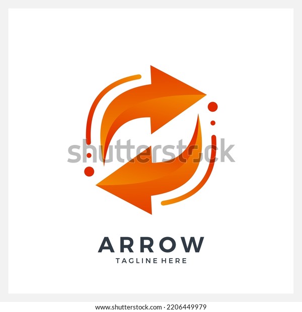 Switch Arrows Logo Illustration Transfer Arrow Stock Vector (Royalty ...