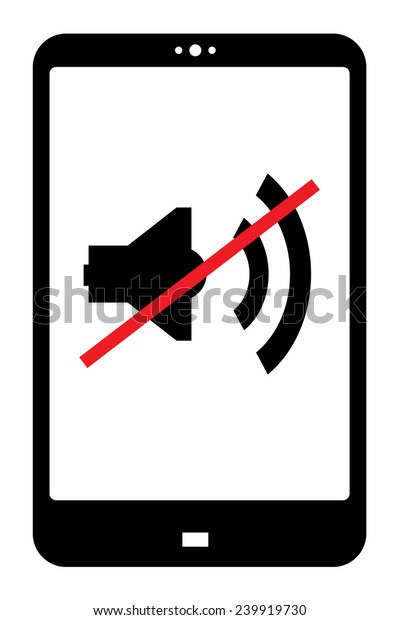 Switch Your Mobile Device Sound Off Stock Vector (Royalty Free) 239919730
