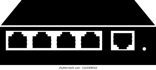 Switching Hub Isolated Vector Silhouette Stock Vector (Royalty Free ...
