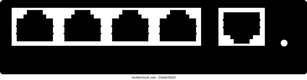 Switching Hub Isolated Vector Silhouette Stock Vector (Royalty Free ...