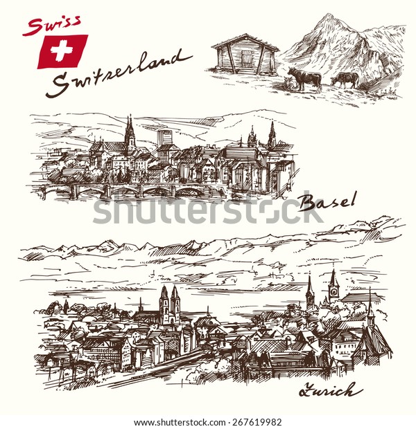 3,399 Switzerland Hand Drawn Images, Stock Photos & Vectors | Shutterstock